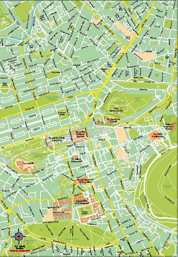 Mapa vectorial de Edimburgo eps illustrator - Bc Maps mapa vectorial eps