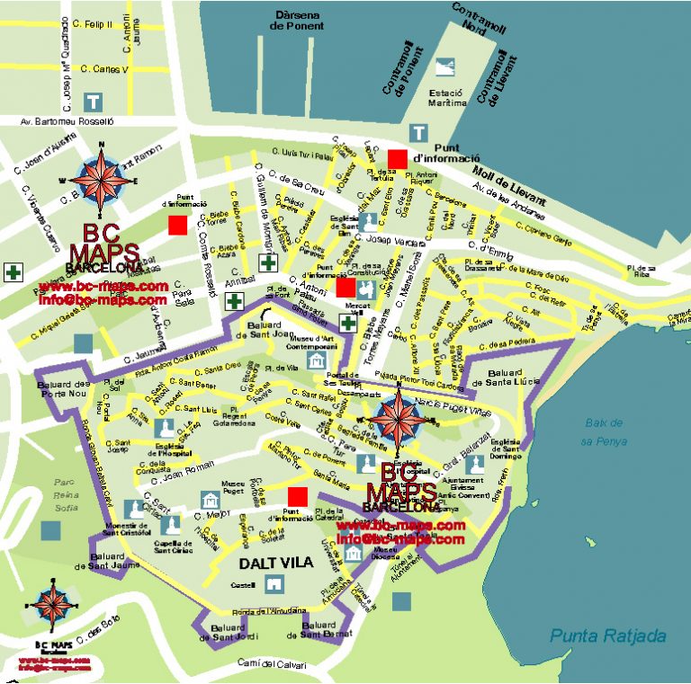 Dalt Da Vila Eivissa Mapa Plano Vectorial Illustrator Eps Editable Bc