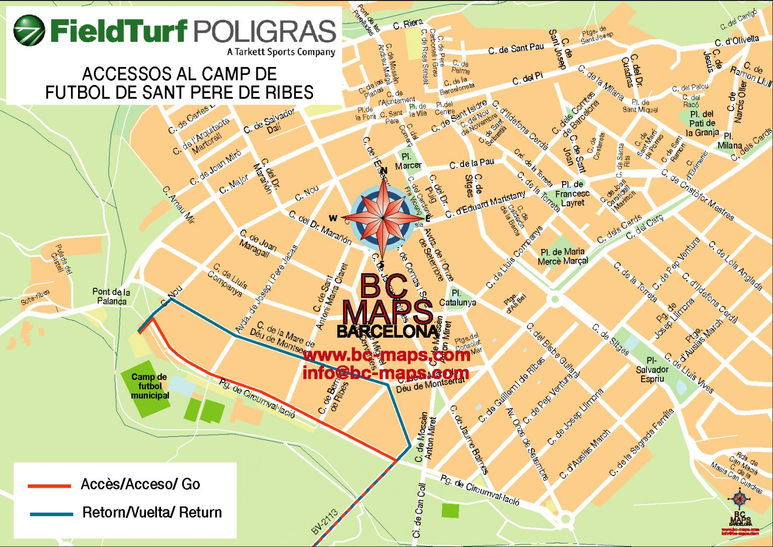 Sant Pere De Ribes Mapa Vectorial Editable Eps Illustrator Ai