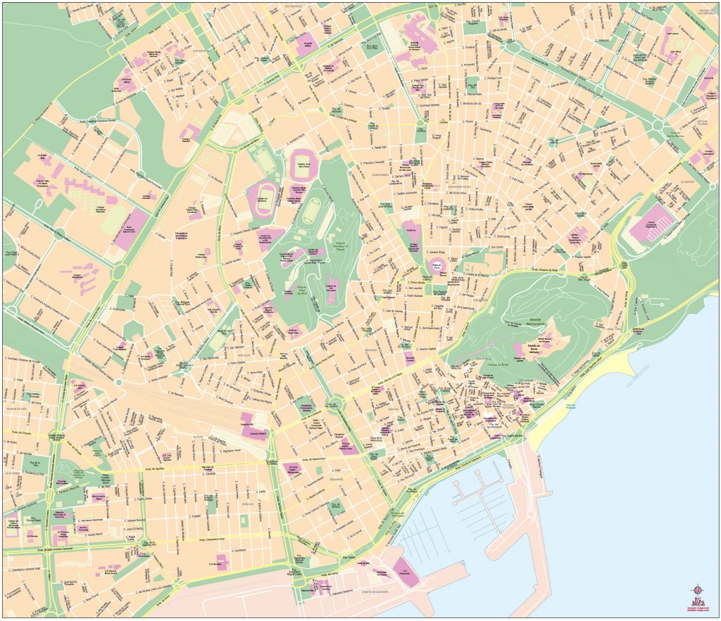 Alicante mapa vectorial illustrator eps - Bc Maps mapa vectorial eps