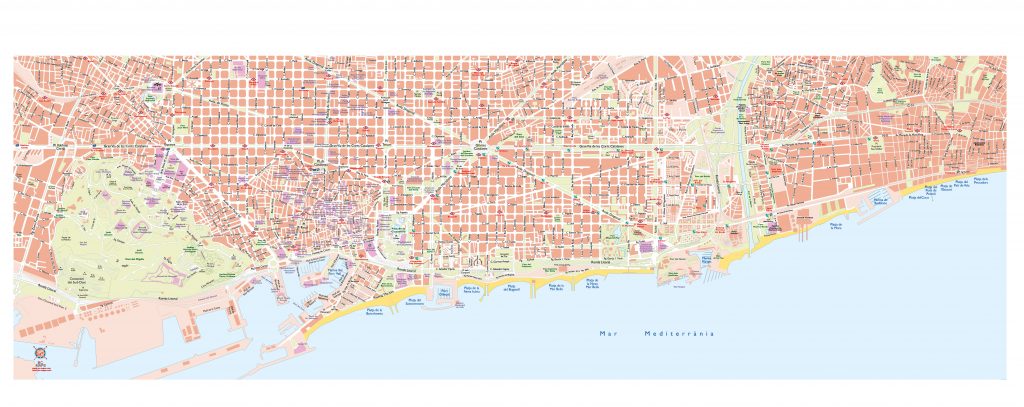 Badalona mapa vectorial Illustrator eps | Bc Maps mapa vectorial eps