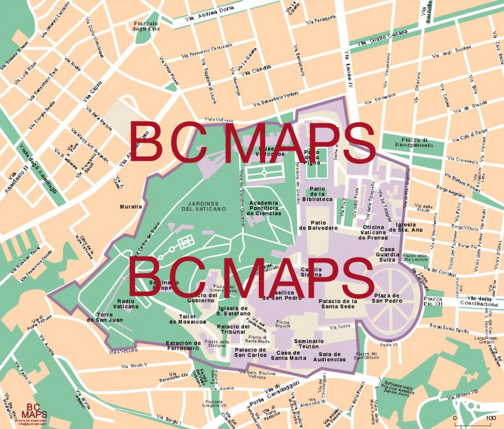Vaticano mapa vectorial illustrator eps editable ai