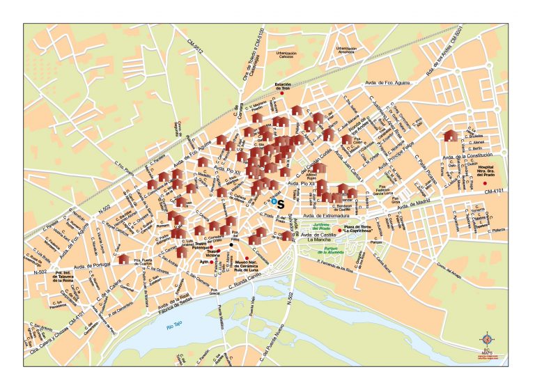 Talavera de la Reina mapa vectorial illustrator eps - Bc Maps mapa ...