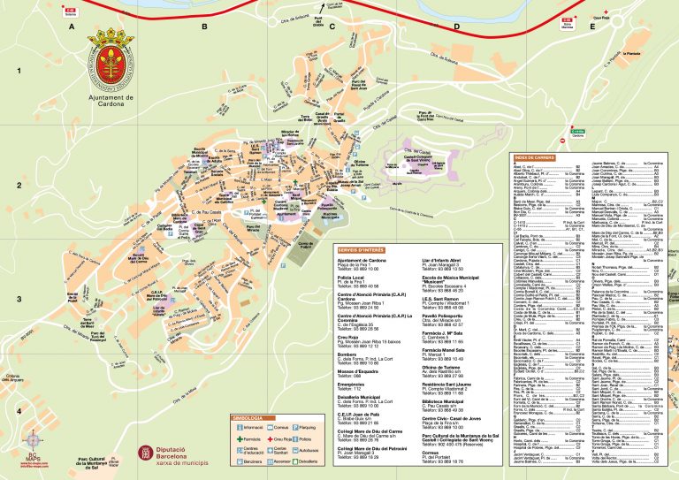 Mapas para el Ayuntamiento Cardona | Bc Maps mapa vectorial eps