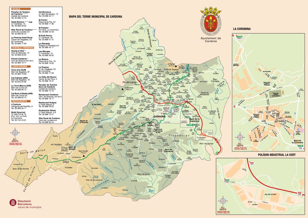 Mapas para el Ayuntamiento Cardona | Bc Maps mapa vectorial eps