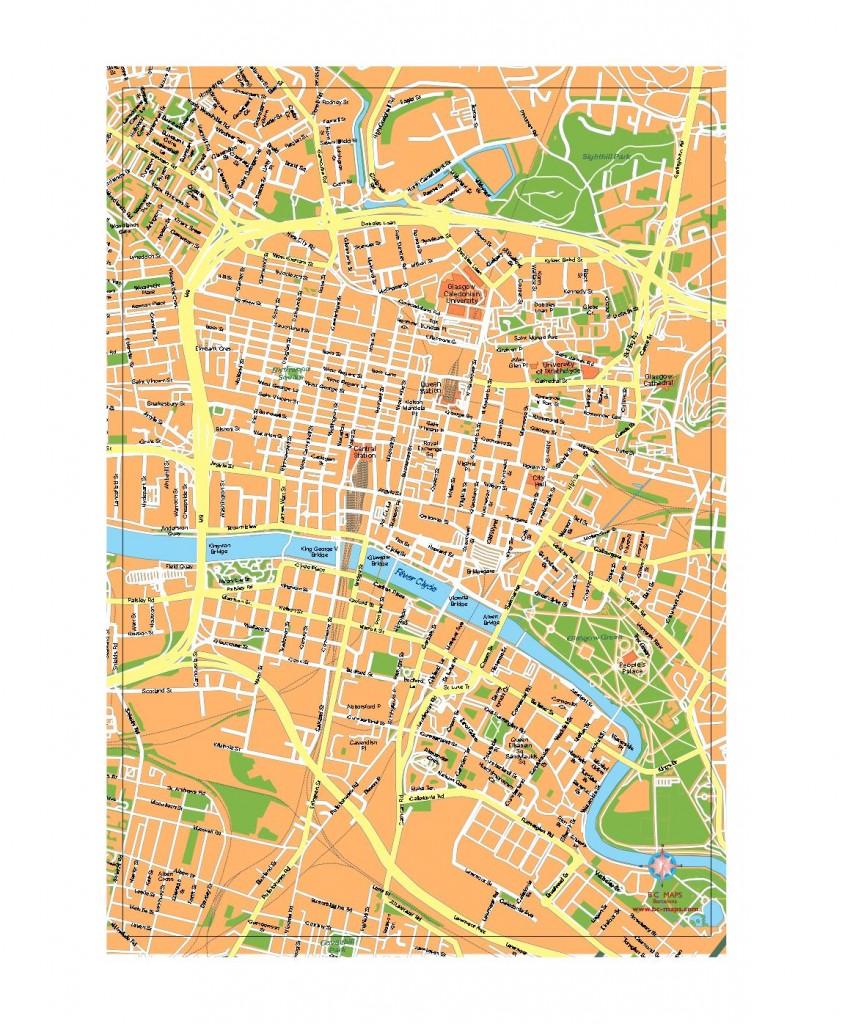 Mapa vectorial de Glasgow para la University of Strathclyde