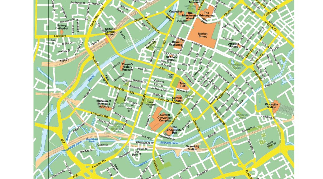 Mapa vectorial Manchester illustrator eps | Bc Maps mapa vectorial eps