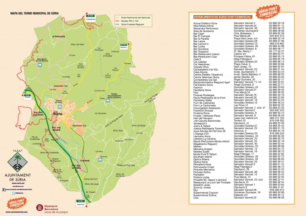 Mapa Suria municipi | Bc Maps mapa vectorial eps