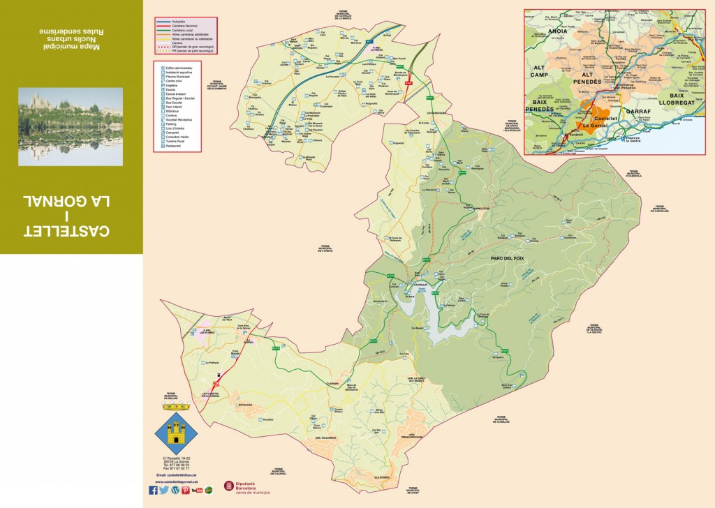 Mapa del municipi Castellet i la Gornal | Bc Maps mapa vectorial eps