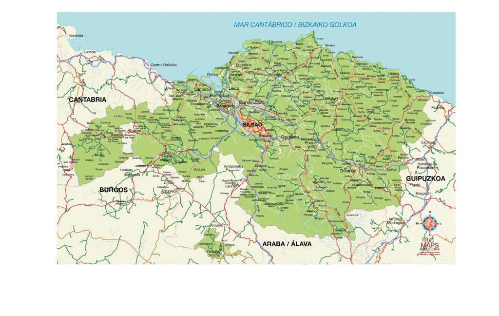 Bizkaia mapa vectorial illustrator eps - Bc Maps mapa vectorial eps