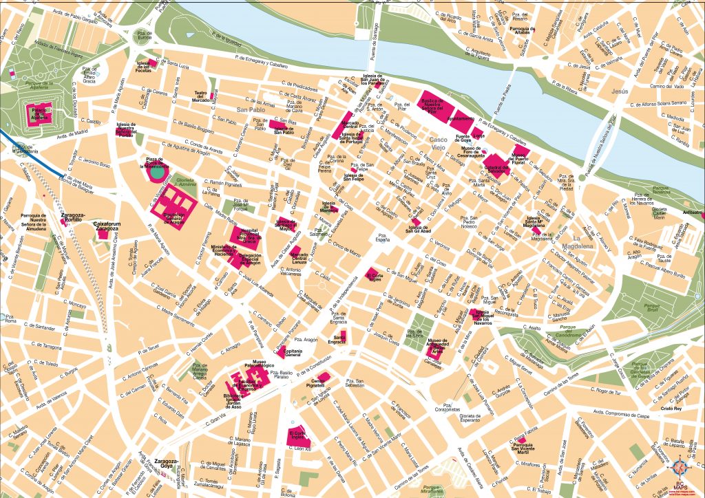 Mapa vectorial de Zaragoza illustrator eps para Rolex | Bc Maps mapa ...