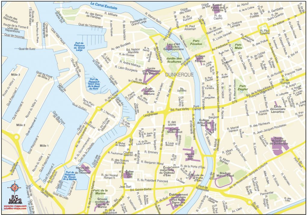 mapa vectorial Dunkerque illustrator eps - Bc Maps mapa vectorial eps