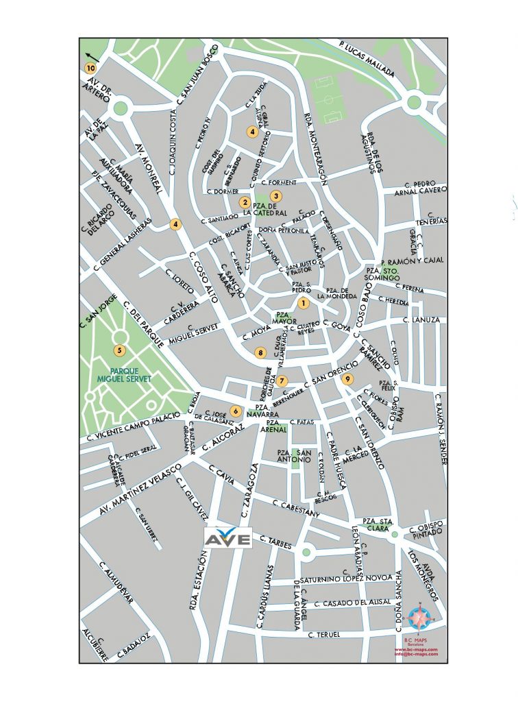 Huesca | Bc Maps mapa vectorial eps