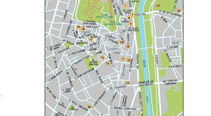 Lleida mapa vectorial editable eps illustrator libre de derechos