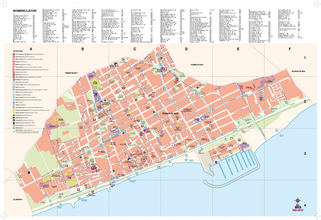 Mapa vectorial de la Comarca del Maresme illustrator eps ai