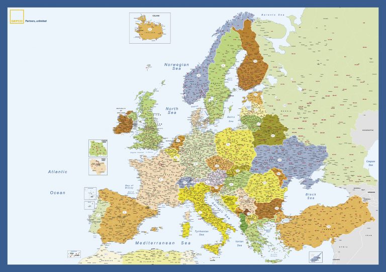 Mapas murales para Gefco de Europa y la Península Ibérica | Bc Maps ...