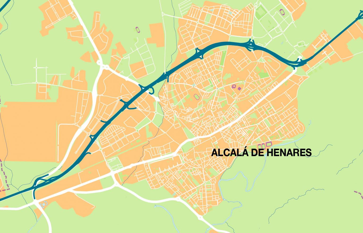 Alcala de Henares mapa vectorial editable eps illustrator