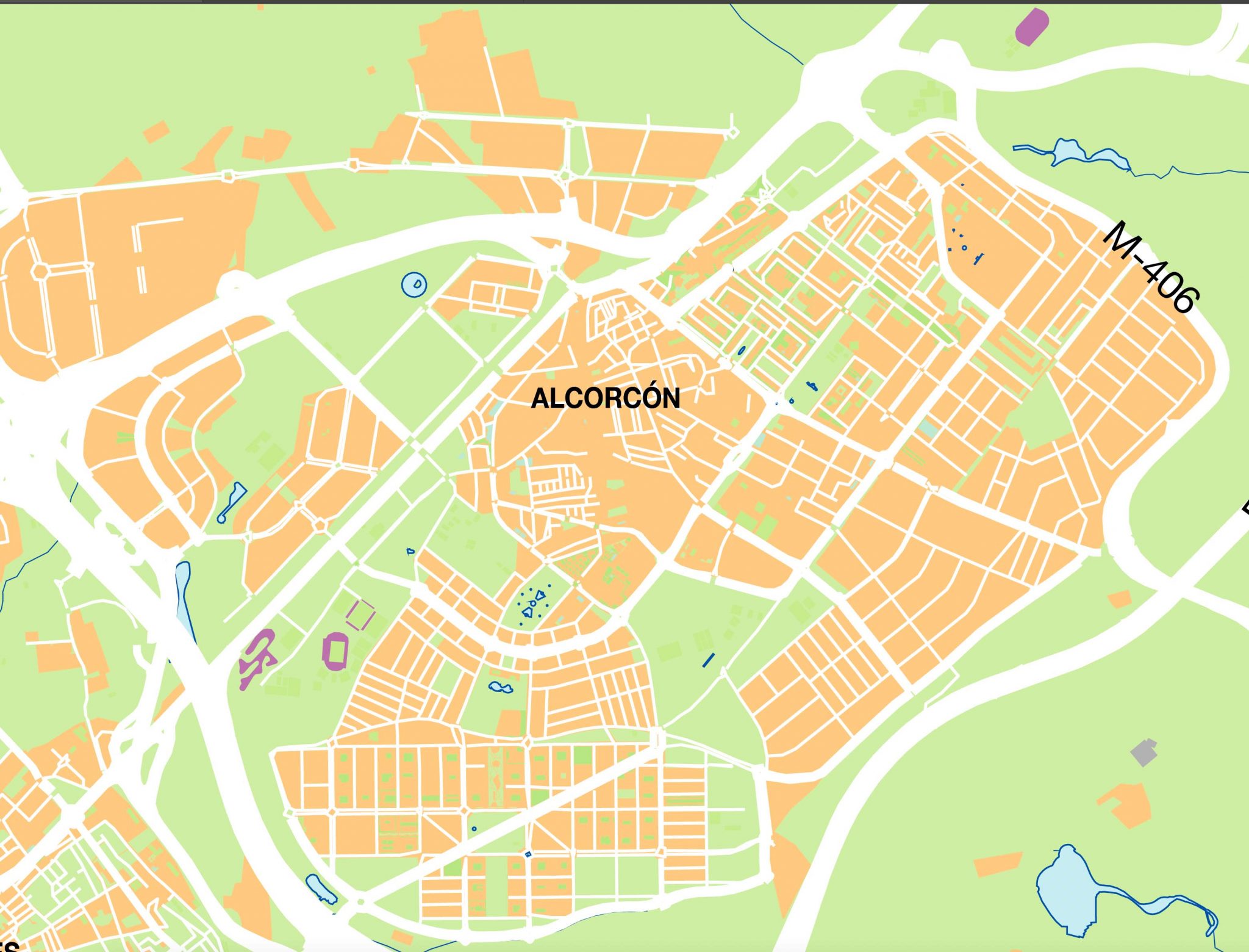 Alcorcon mapa vectorial editable eps illustrator