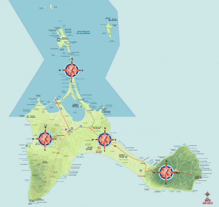 Formentera mapa vectorial Illustrator eps con orografía | Bc Maps mapa ...
