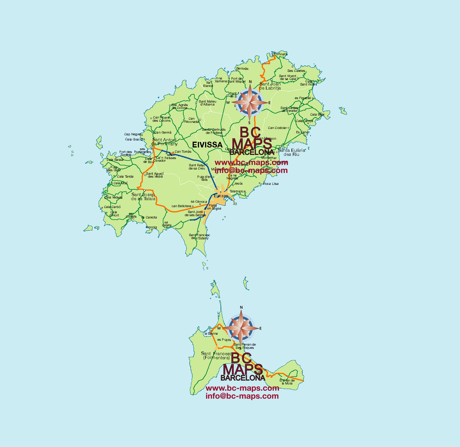 Ibiza mapa vectorial editable eps illustrator libres de derechos