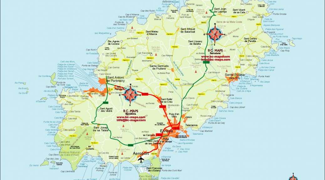 Ibiza mapa vectorial editable eps illustrator libres de derechos