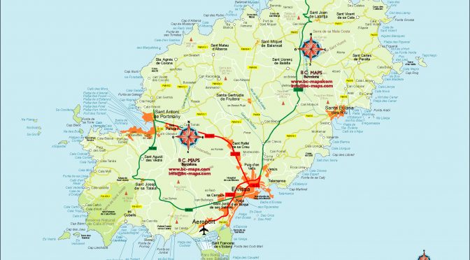 Ibiza mapa vectorial editable eps illustrator libres de derechos