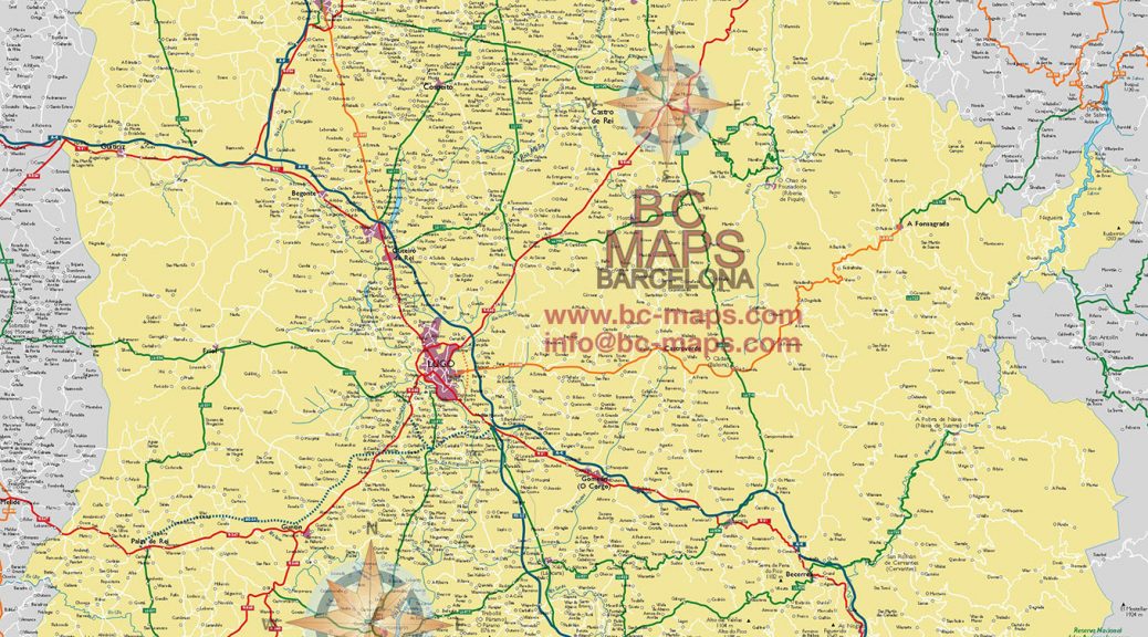 Lugo mapa vectorial de la provincia | Bc Maps mapa vectorial eps