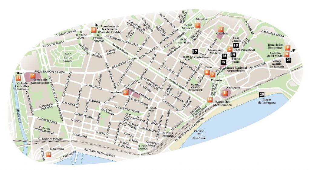 Tarragona mapa vectorial editable eps illustrator libre de derechos