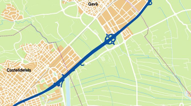 Gavà mapa vectorial editable eps illustrator ai