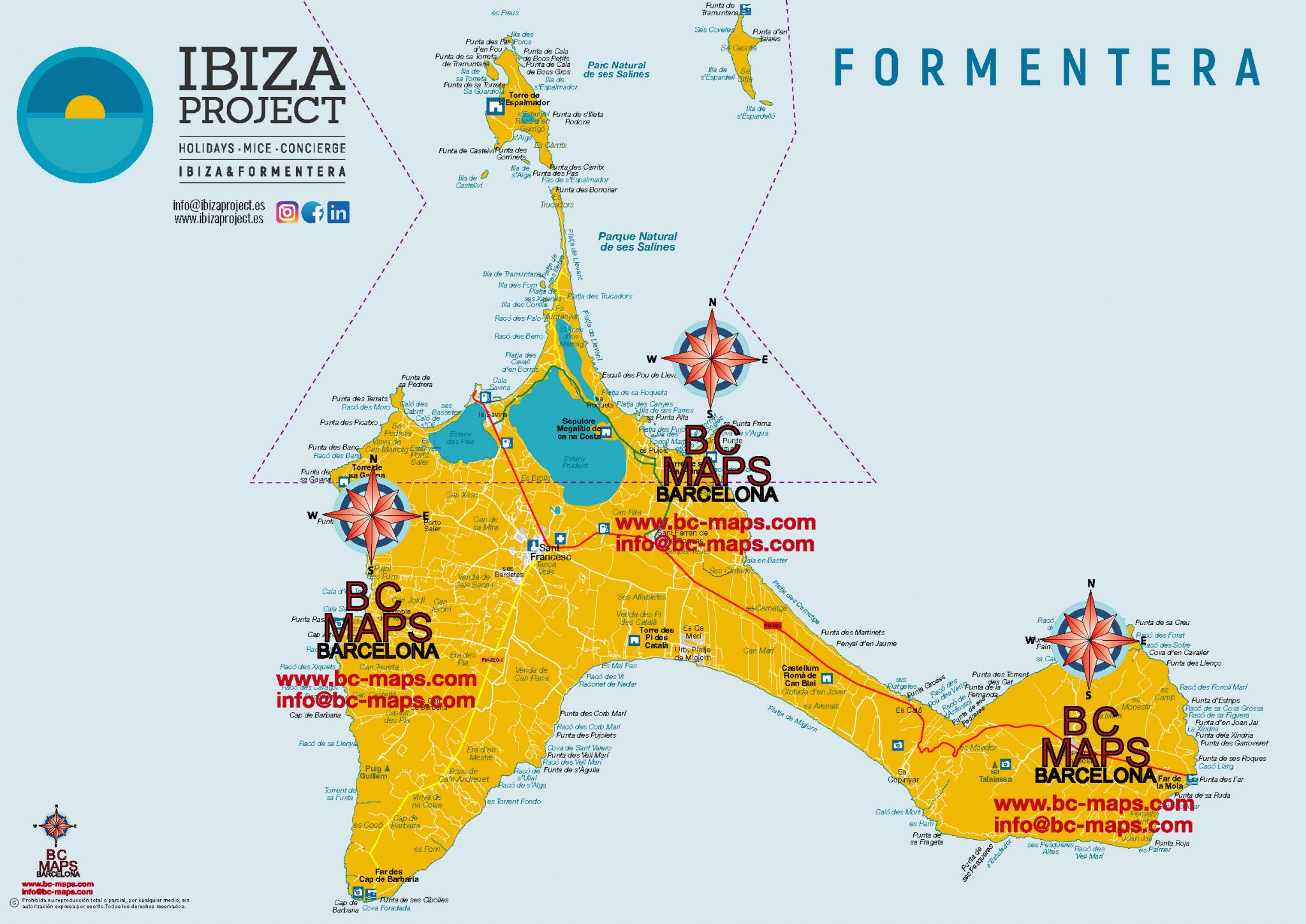 Isla de Formentera mapa vectorial Illustrator eps ai editable por capas ...