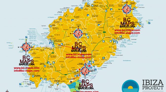Isla Ibiza mapa vectorial editable eps illustrator ai