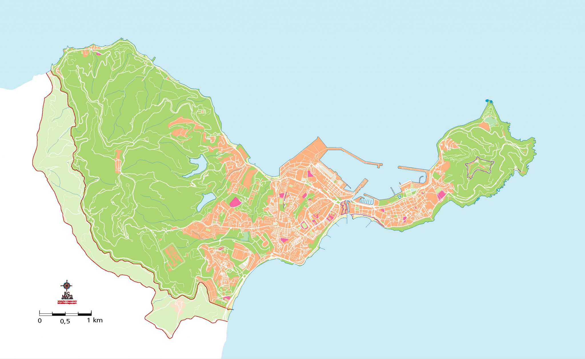 Ceuta mapa vectorial Illustrator eps | Bc Maps mapa vectorial eps
