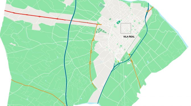 Vila-real, Villarreal mapa vectorial editable eps illustrator ai