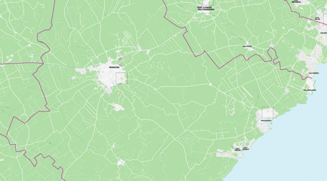 Manacor, Mallorca mapa vectorial editable eps illustrator ai