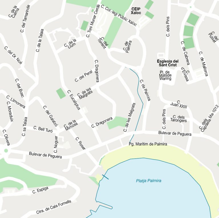 Peguera Calvia mapa vectorial illustrator eps zoom | Bc Maps mapa ...