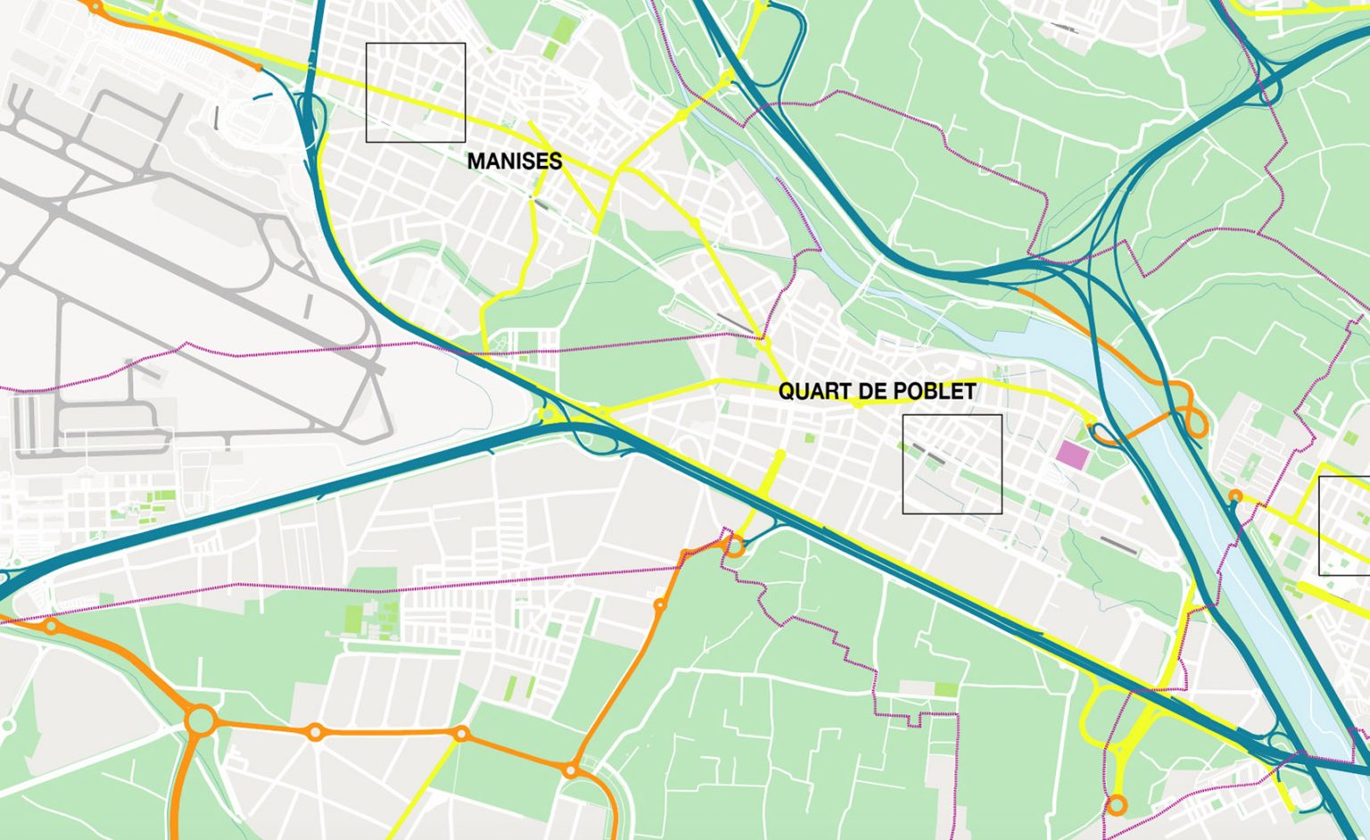 Quart de Poblet mapa vectorial editable eps illustrator ai