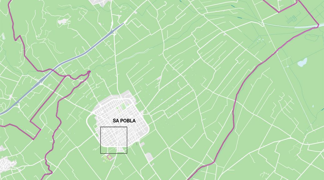 sa Pobla Mallorca mapa vectorial editable eps illustrator ai