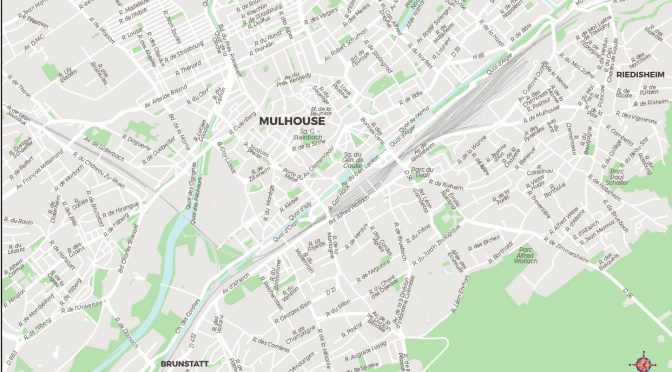 Mulhouse mapa carte vectorial illustrator eps | Bc Maps mapa vectorial eps