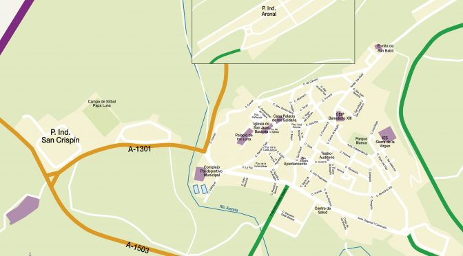 Illueca mapa en formato vectorial illustrator eps, Zaragoza | Bc Maps mapa vectorial eps