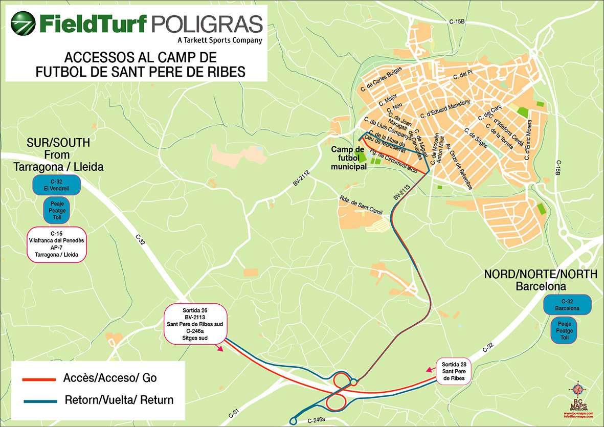 Sant Pere de Ribes general | Bc Maps mapa vectorial eps